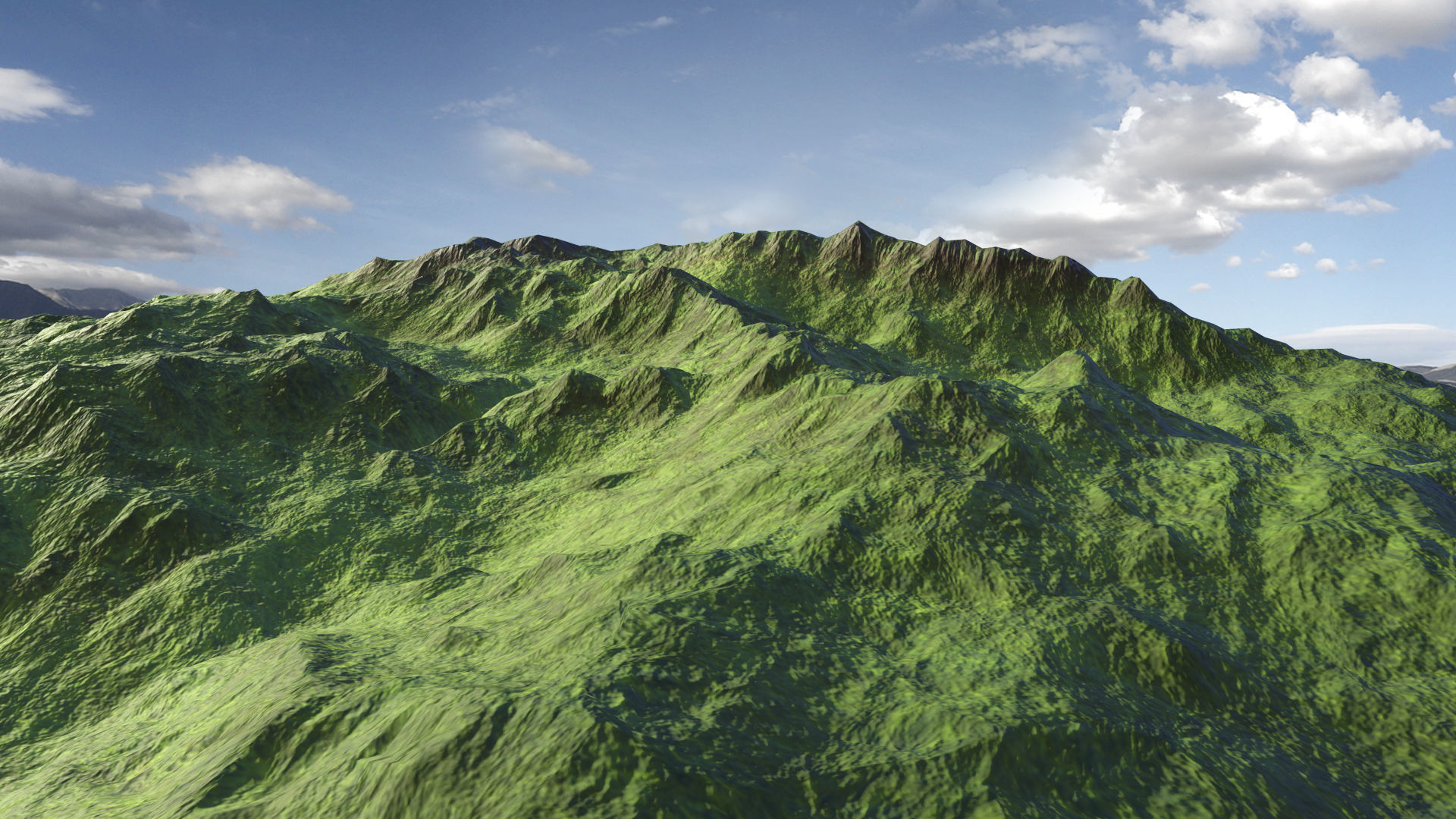 3D model Terrain Hills Landscape Mountain Environment Highlands PBR 07 ...