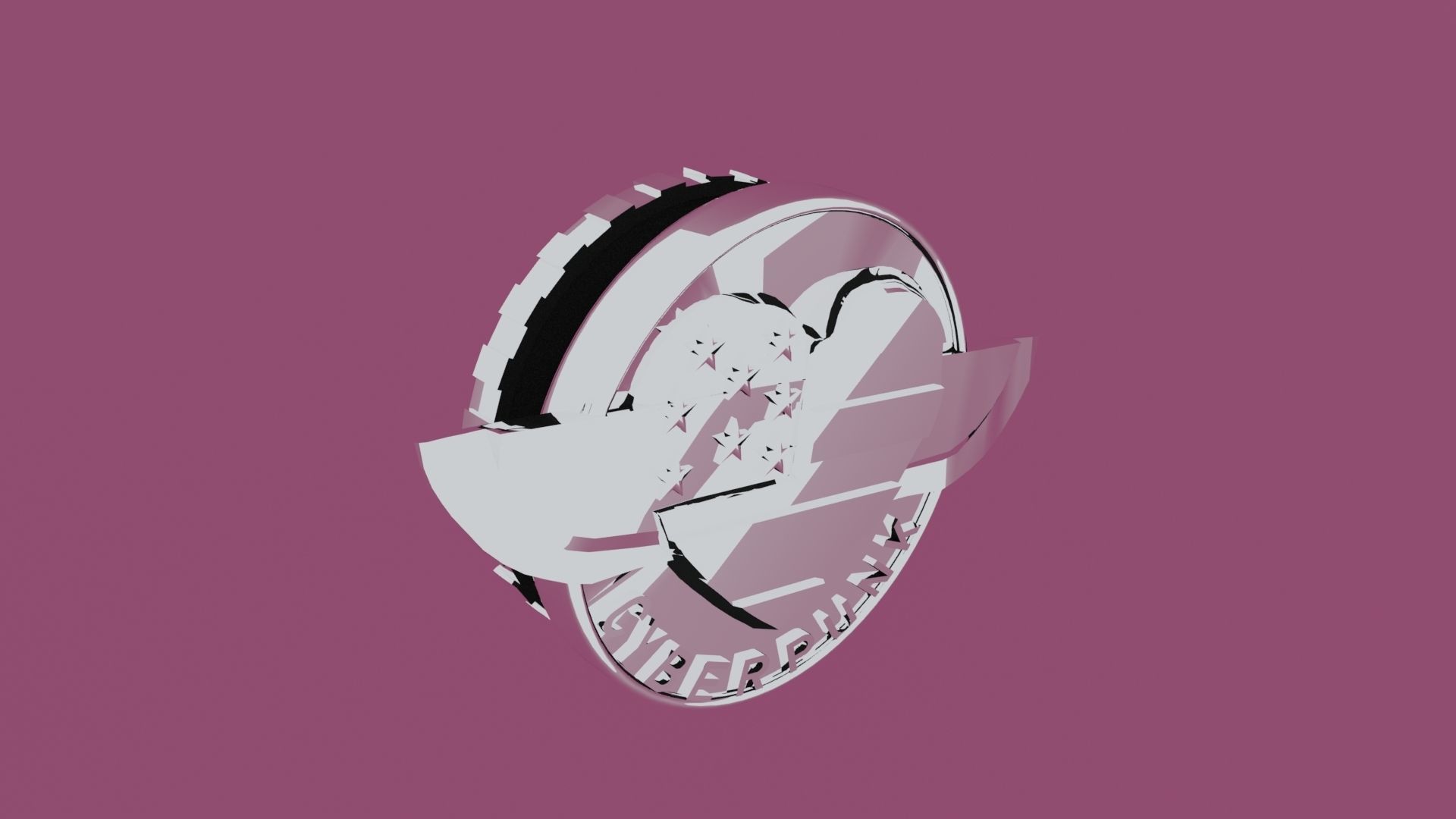 cyberpunk badge 3D model 3D printable | CGTrader