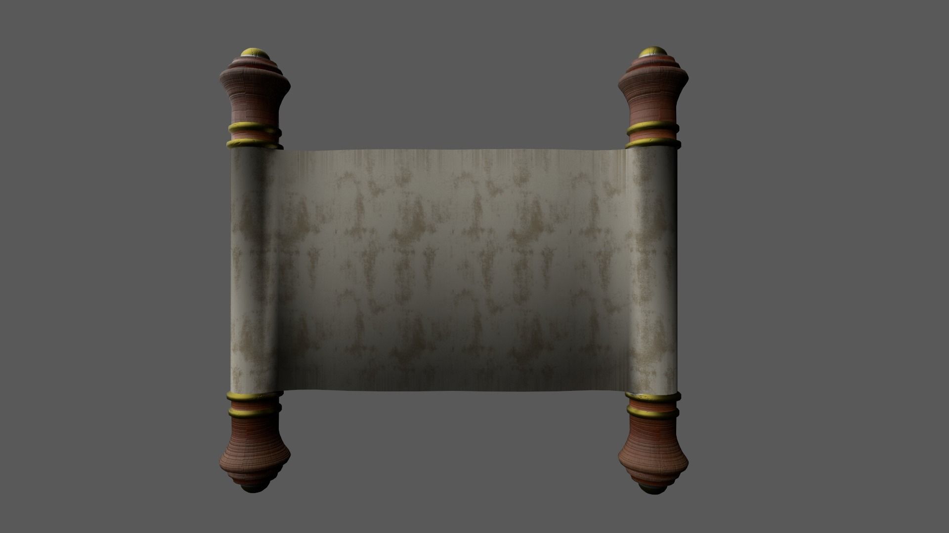 3D model Papyrus Scroll with Hieroglyphs VR / AR / low-poly | CGTrader