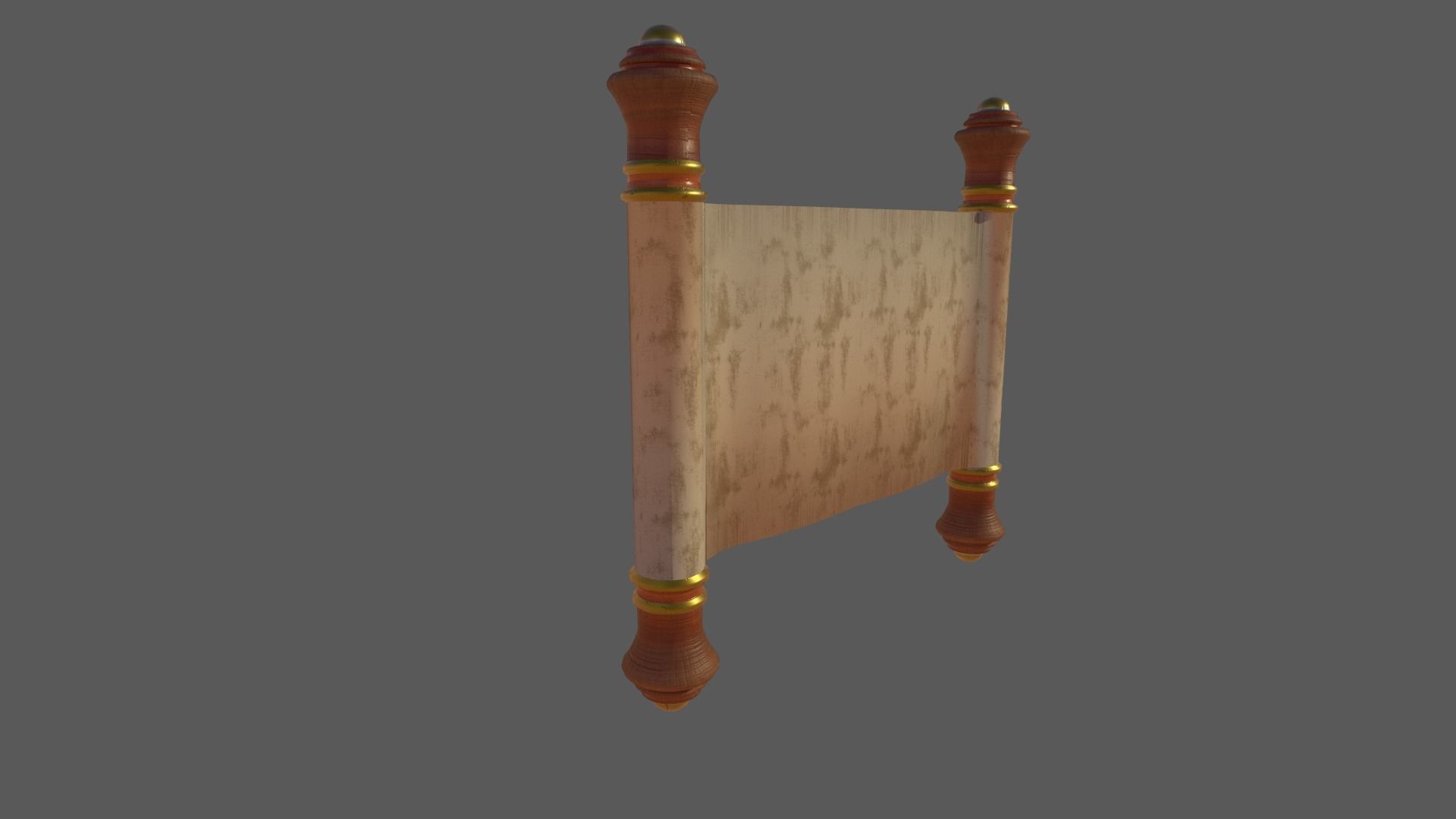 3D model Papyrus Scroll with Hieroglyphs VR / AR / low-poly | CGTrader