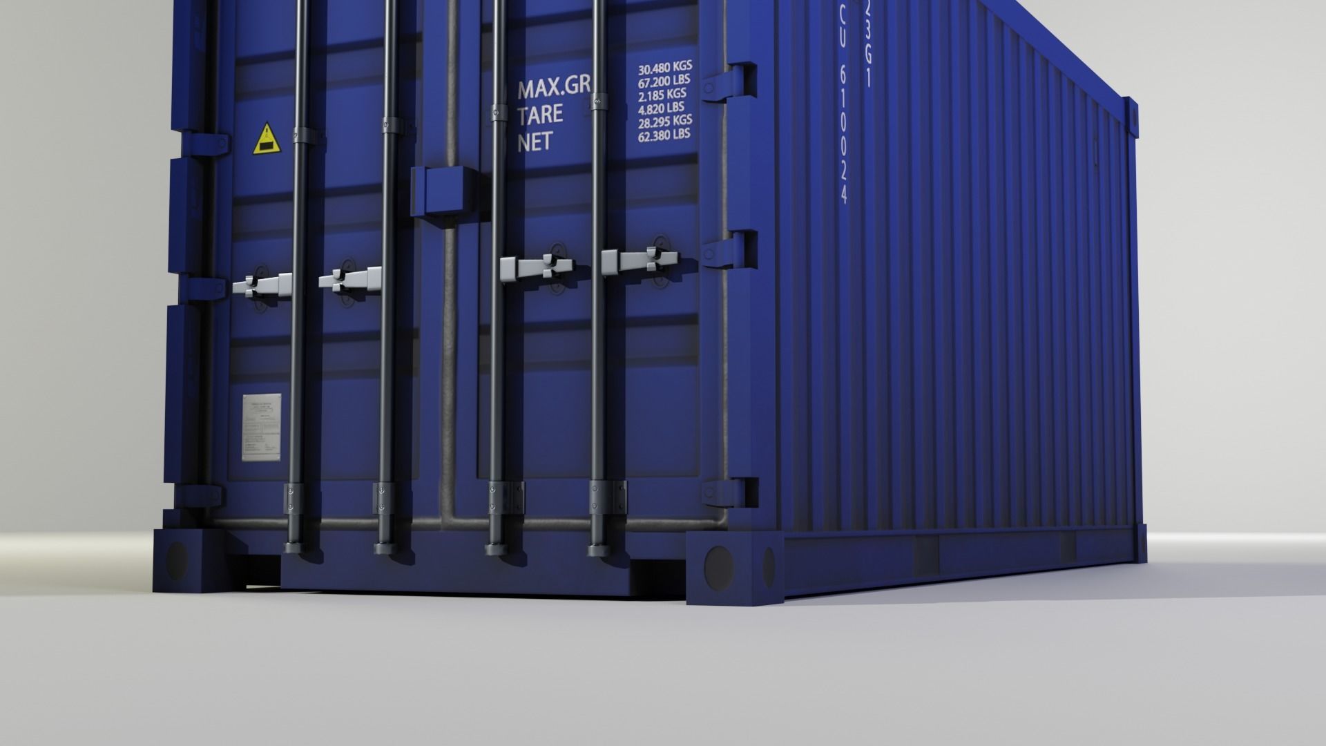 3D model 20ft Shipping Container Low-poly VR / AR / low-poly | CGTrader