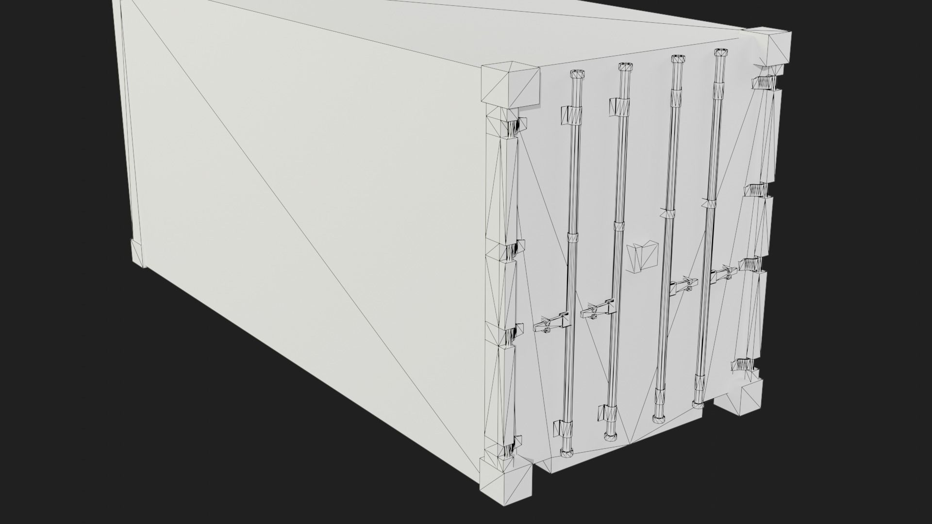 3D model 20ft Shipping Container Low-poly VR / AR / low-poly | CGTrader