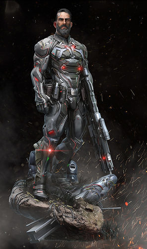 armed soldier stl files 3D model 3D printable | CGTrader