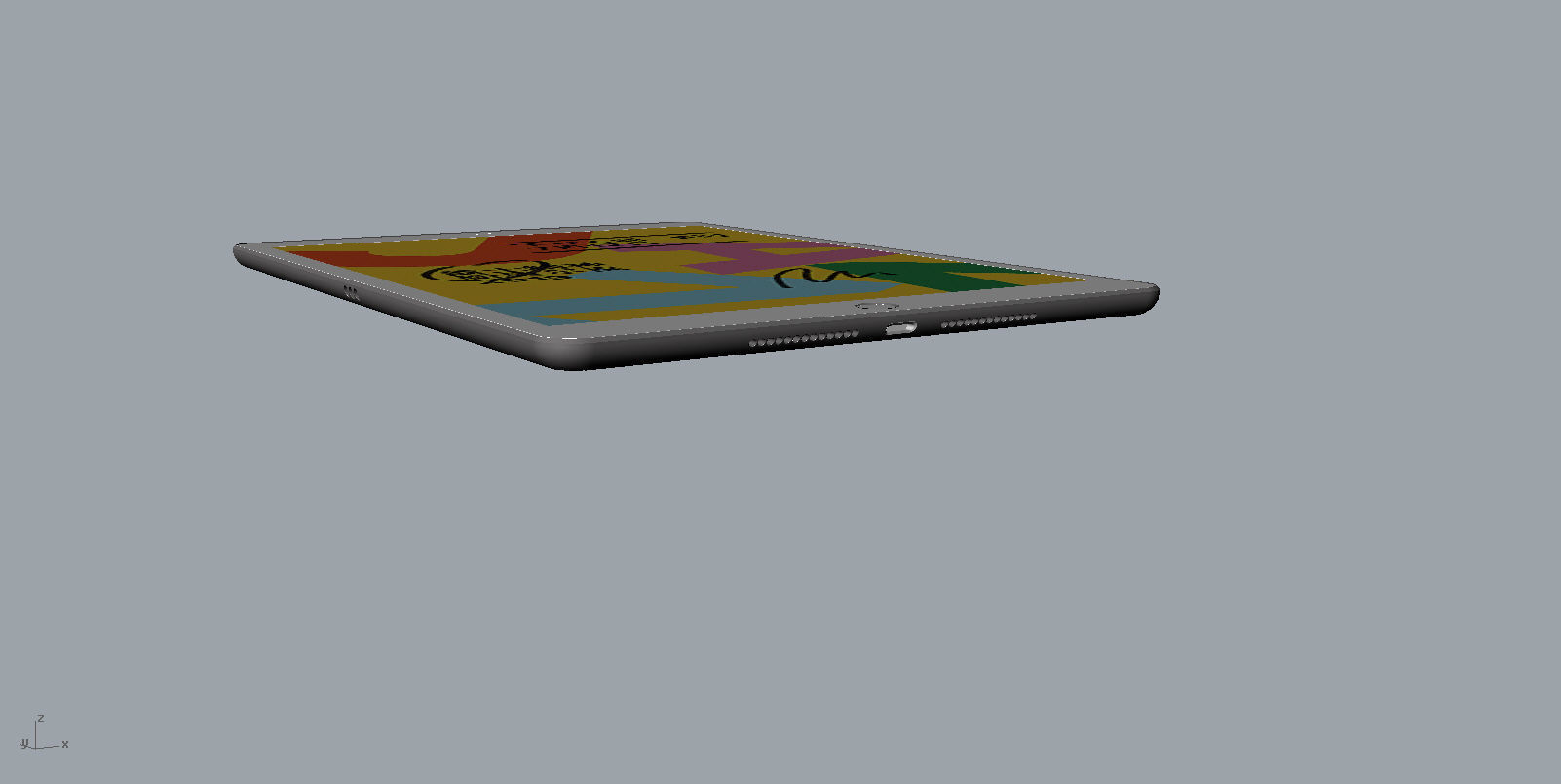 3D model apple 2019 new ipad space silver 3D model 3D print model VR ...