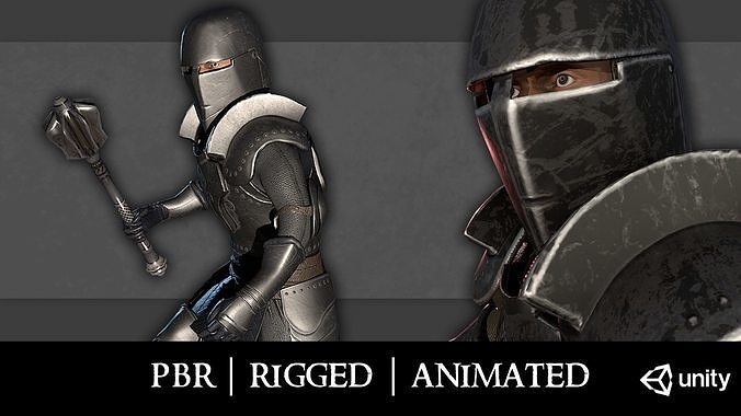 3D model Heavy knight VR / AR / low-poly rigged animated | CGTrader
