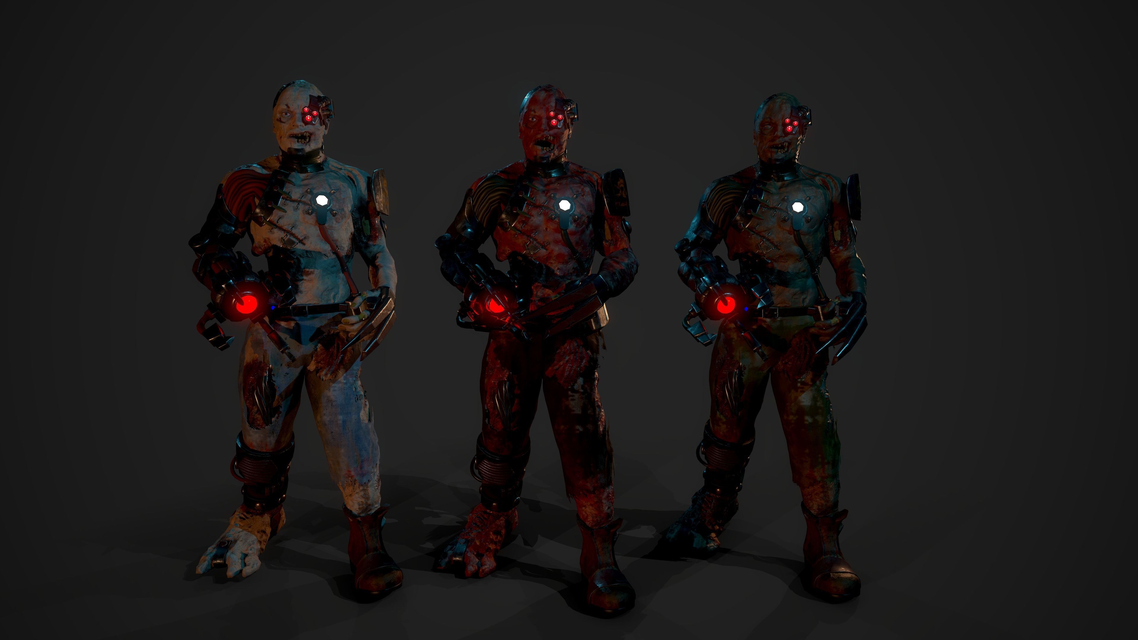 3D model Cyber Monsters VR / AR / low-poly rigged animated | CGTrader