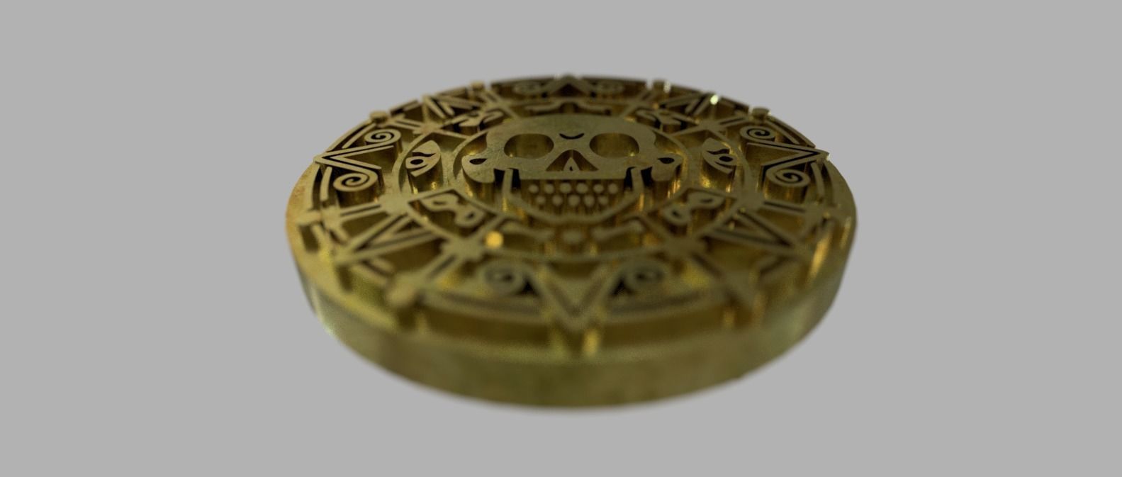 3D model Pirates of the Caribbean Cursed gold coin VR / AR / low-poly ...