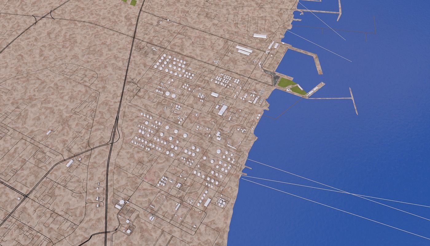 3D model Kuwait City entire Country VR / AR / low-poly | CGTrader