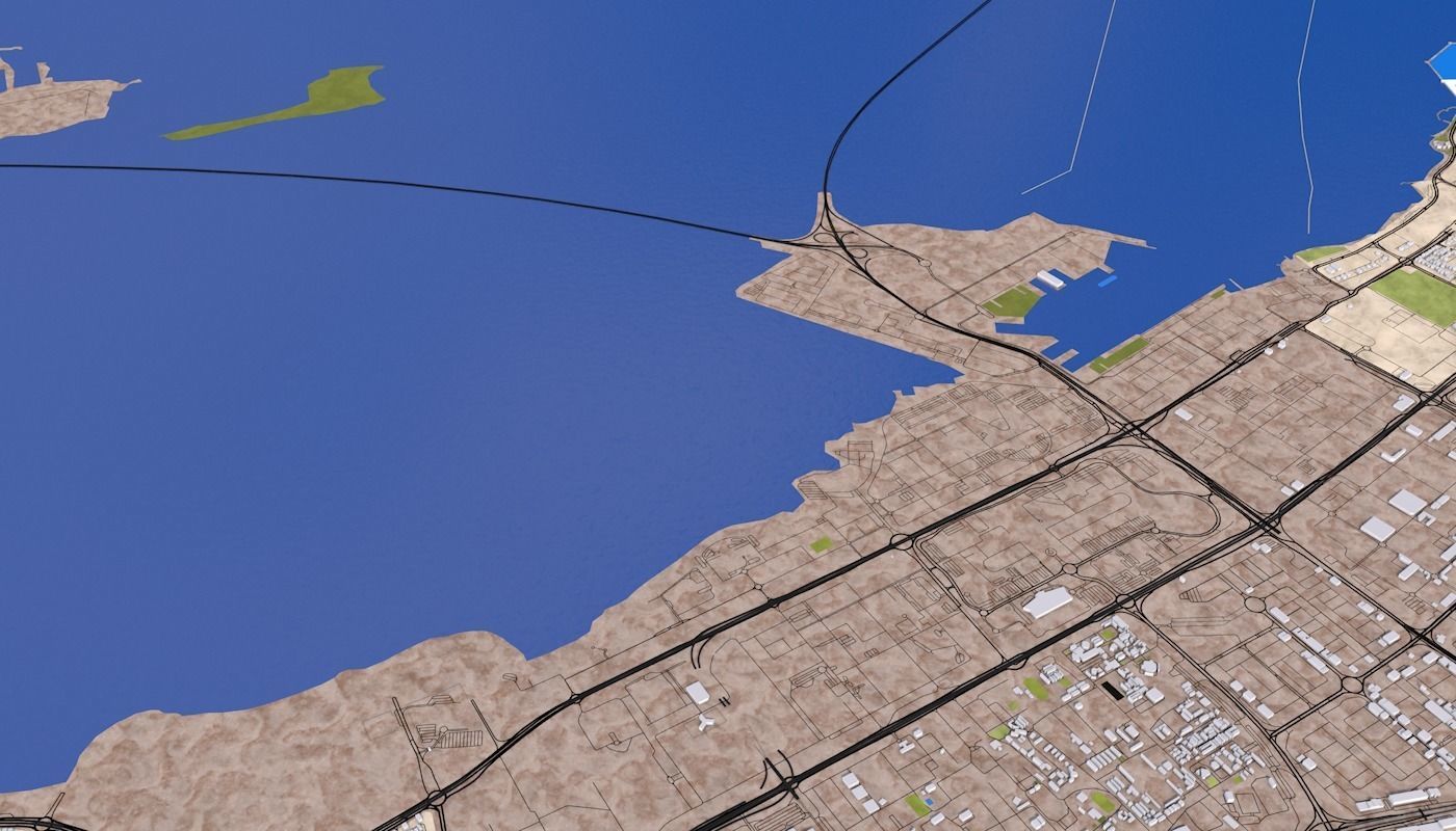 3D model Kuwait City entire Country VR / AR / low-poly | CGTrader