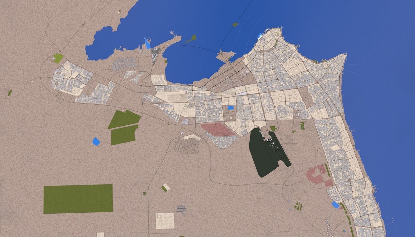 3D model Kuwait City entire Country VR / AR / low-poly | CGTrader