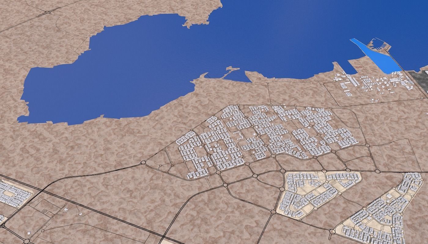 3D model Kuwait City entire Country VR / AR / low-poly | CGTrader