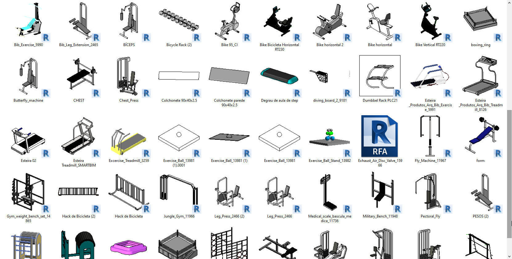 Gym tools set - Revit family 3D model | CGTrader