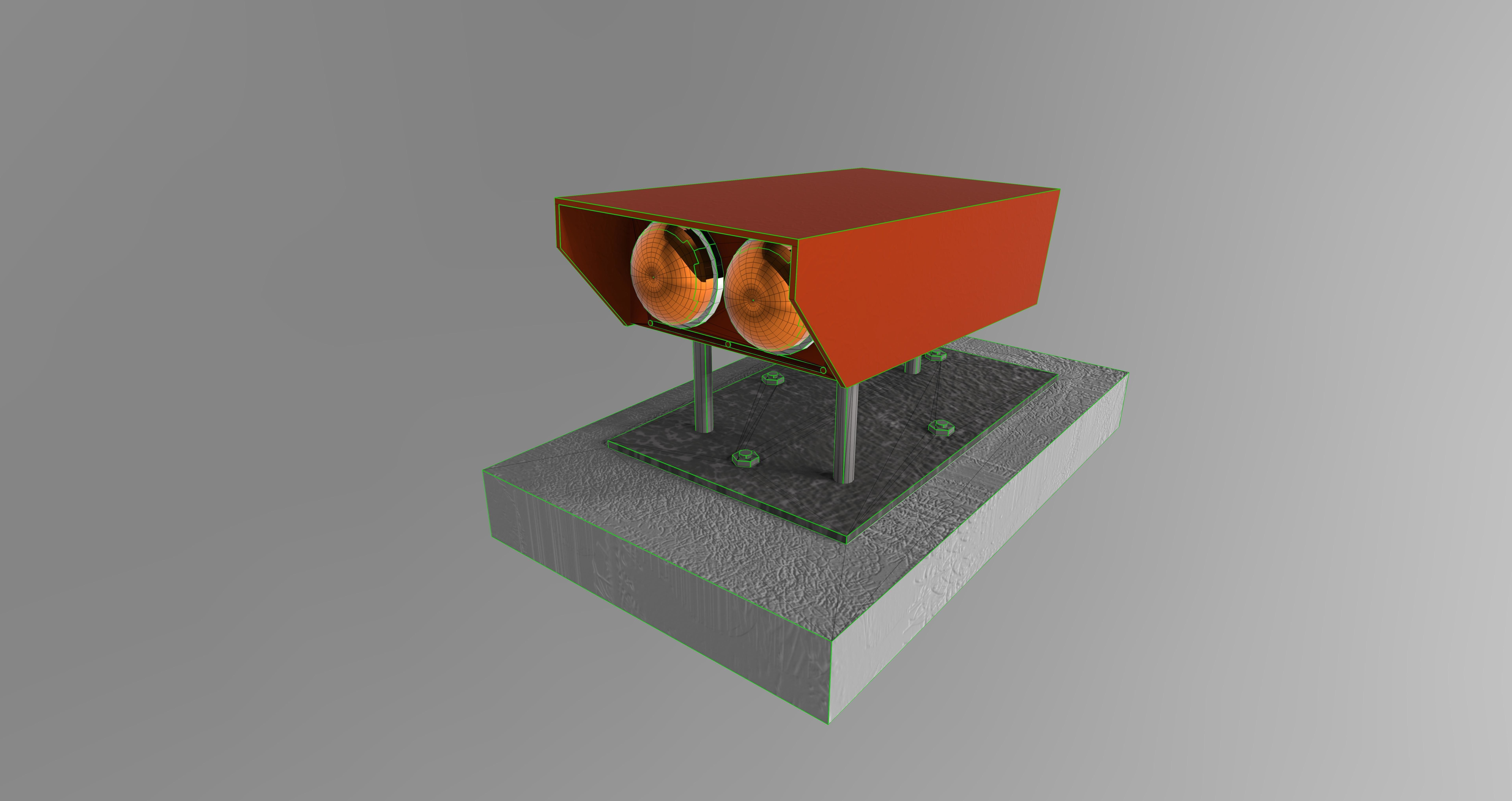 Precision Approach Path Indicator Lighting free 3D model | CGTrader