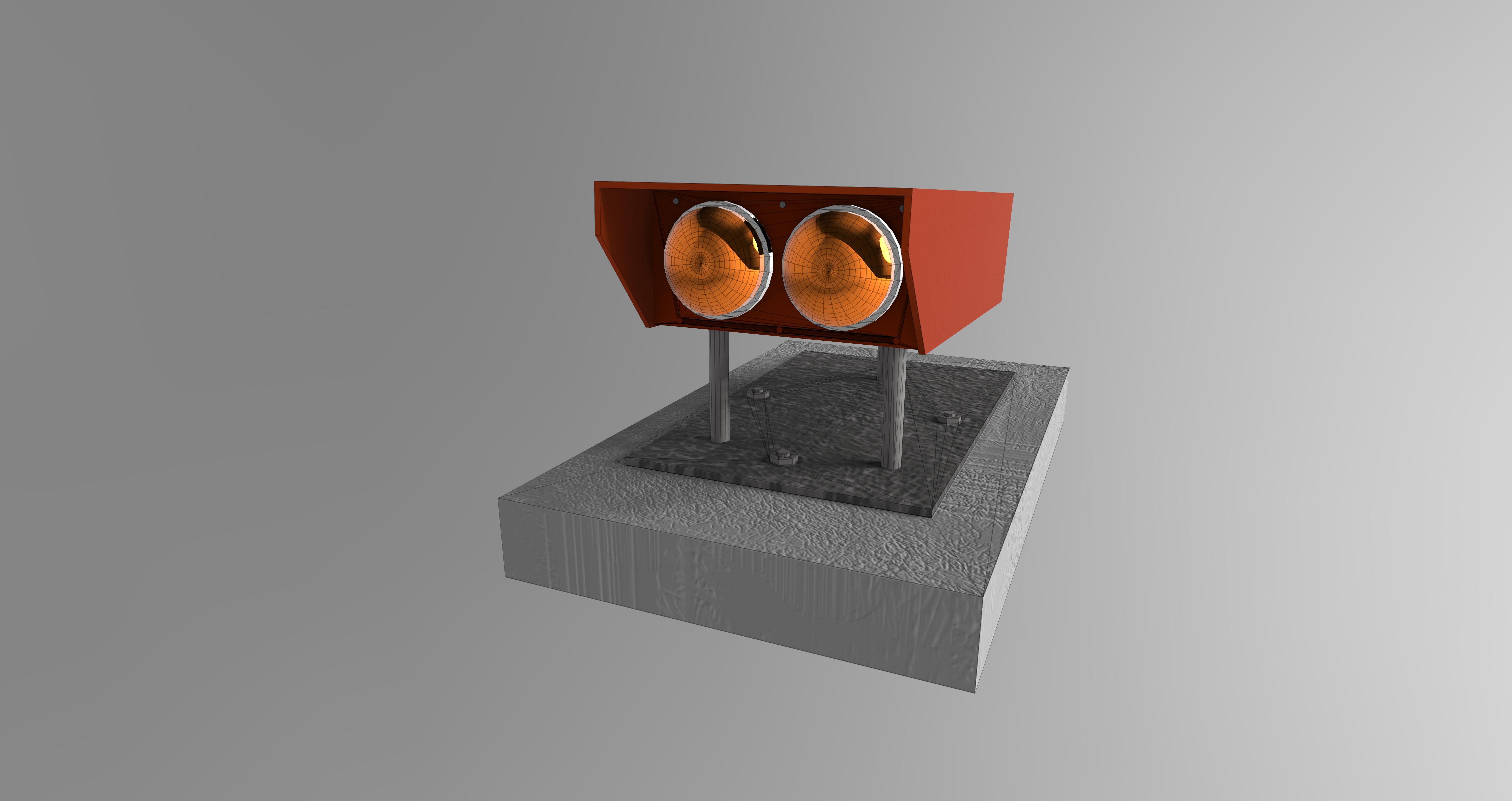 Precision Approach Path Indicator Lighting free 3D model | CGTrader