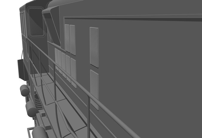 QR Freight Train Class 2390 3D Model OBJ 3DS FBX HRC XSI DAE SKP ...