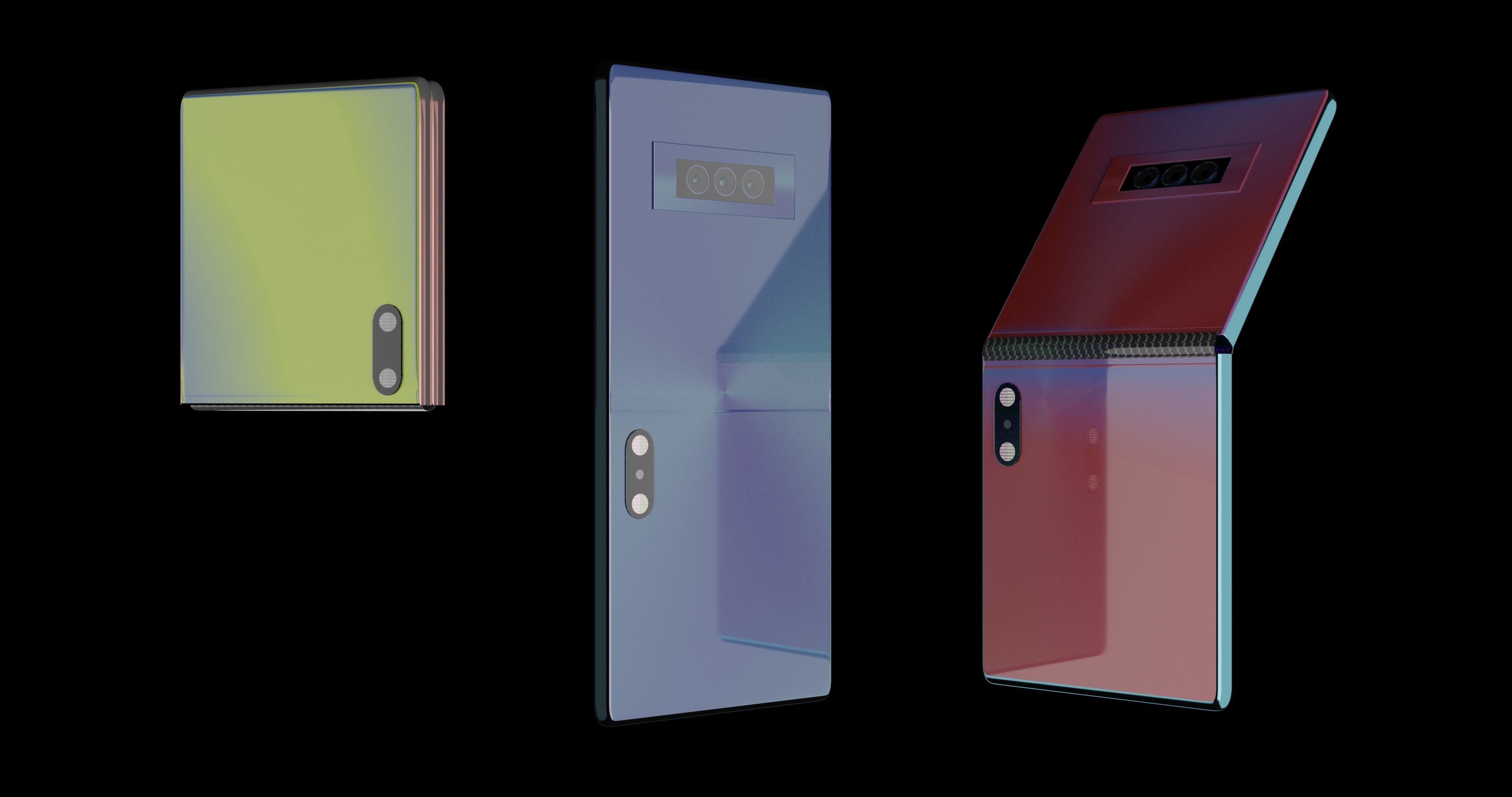 xiaomi vertical folding phone CONCEPT 3D model | CGTrader