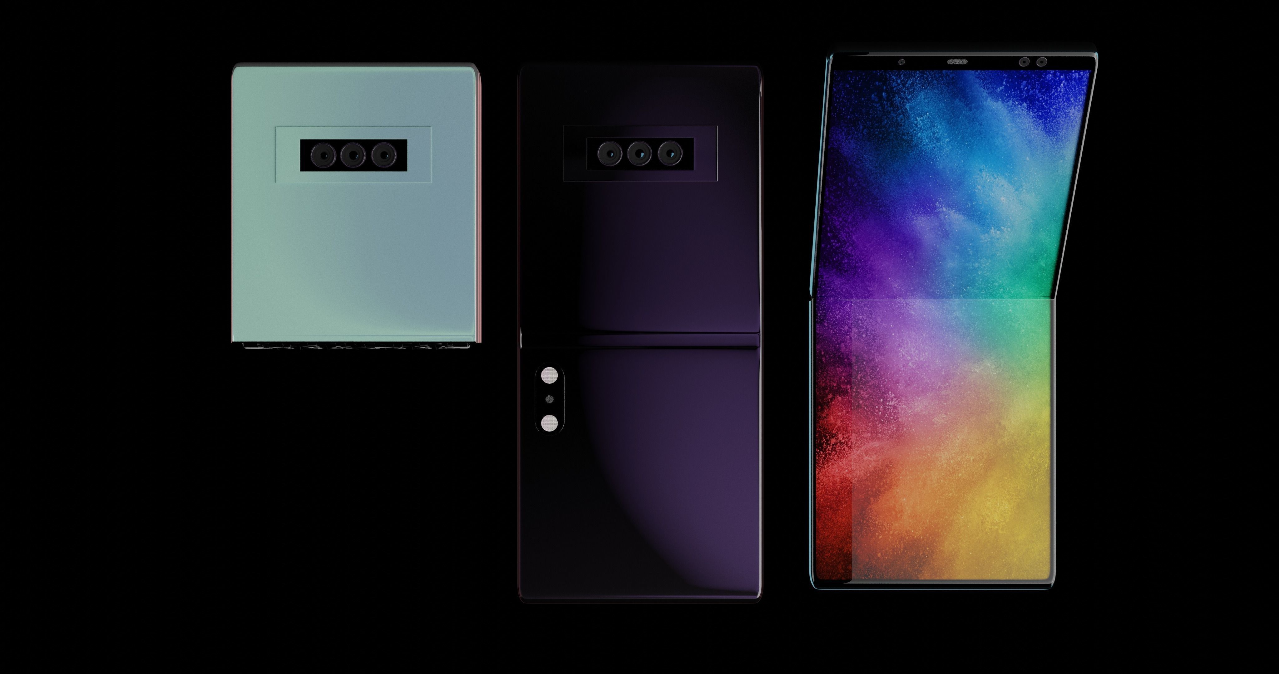 xiaomi vertical folding phone CONCEPT 3D model | CGTrader