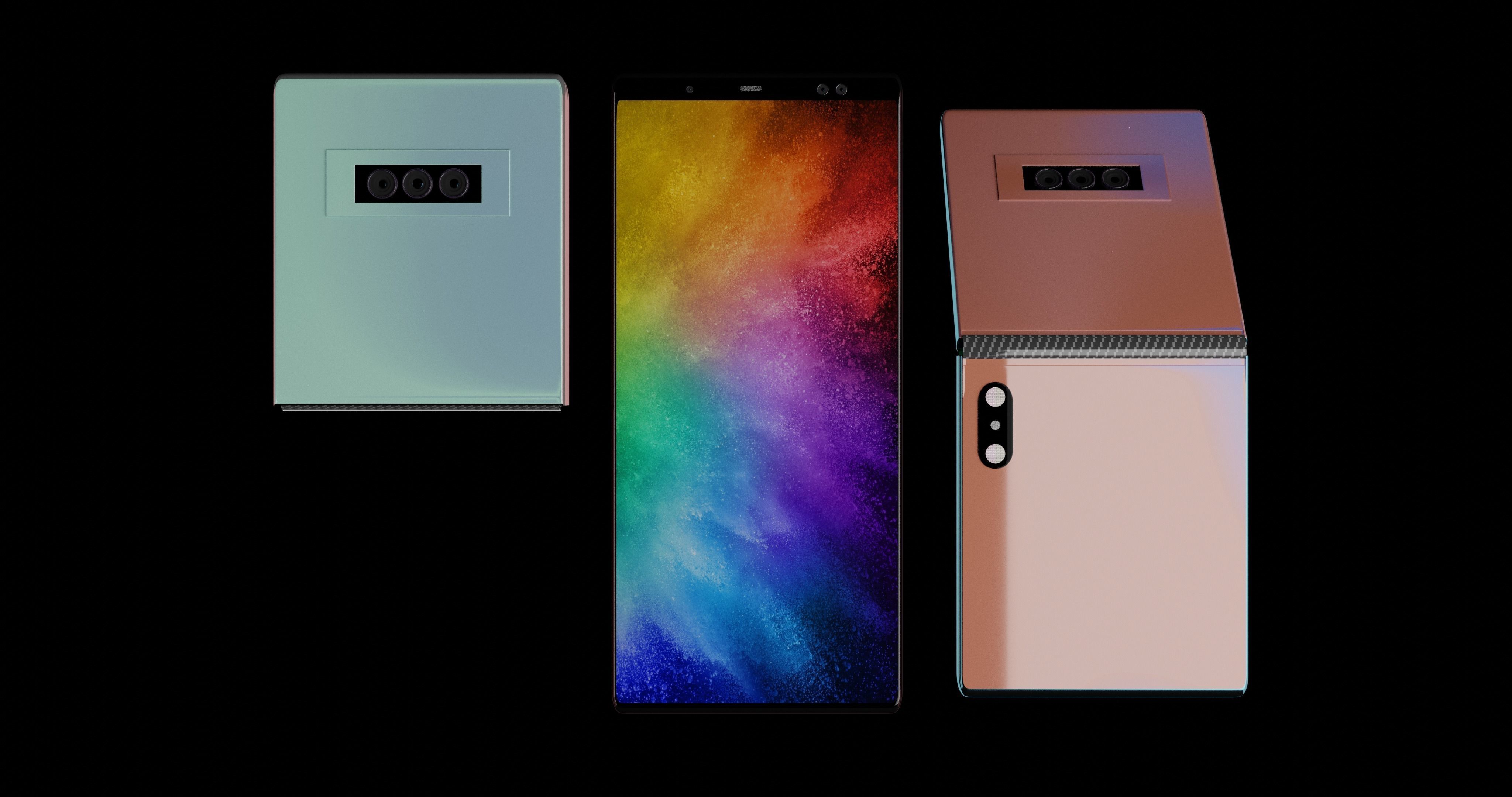 xiaomi vertical folding phone CONCEPT 3D model | CGTrader