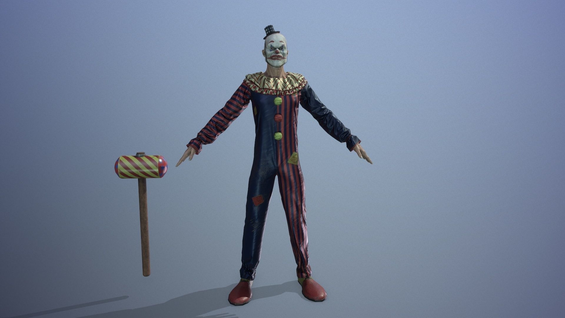 3D model Clown Man - Game Ready Low-poly 3D model VR / AR / low-poly ...