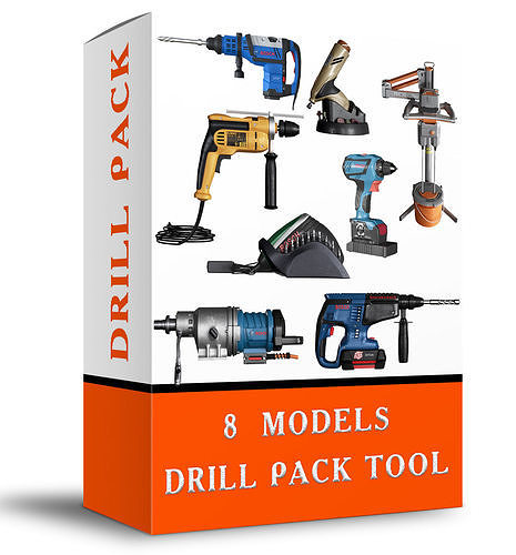 Drill pack tools 3D Model Collection | CGTrader