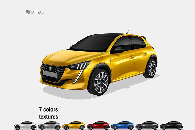 3D model Peugeot 208 2020 VR / AR / low-poly | CGTrader