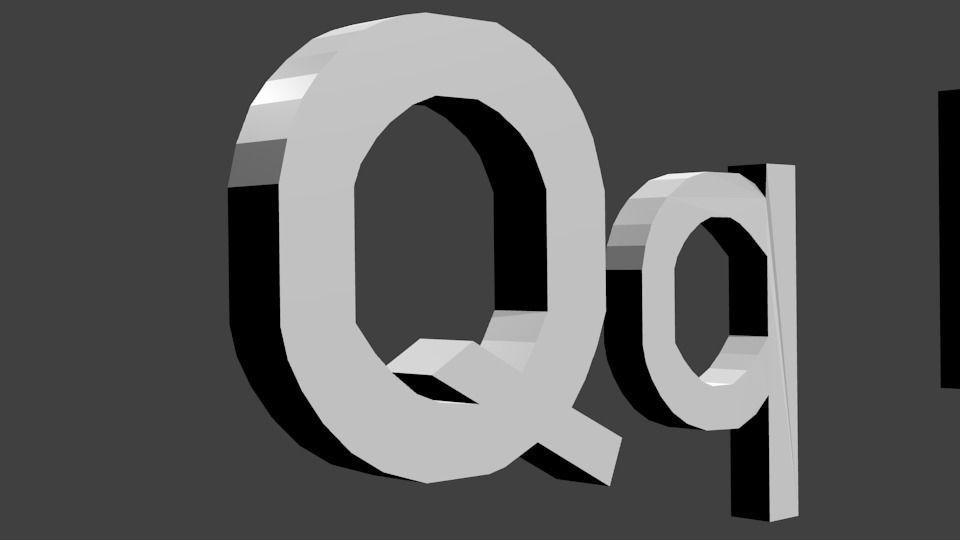 Basic Alphabet of all 26 letters 3D model | CGTrader