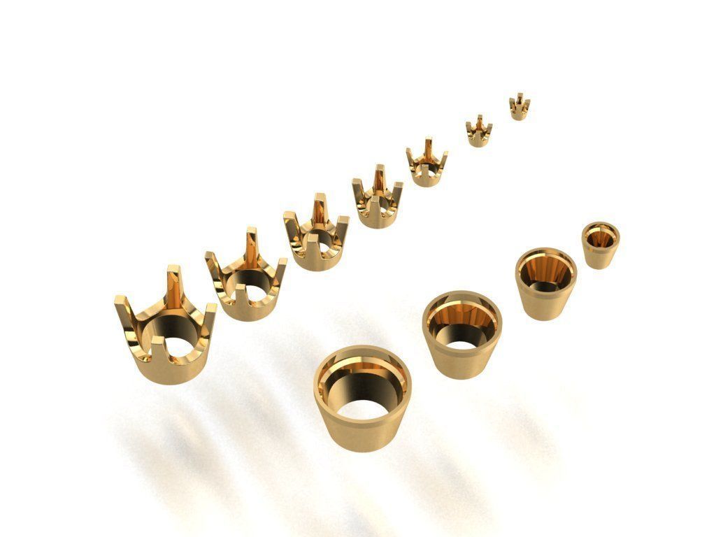 Rings Heads Pack 240 pcs 3D model 3D printable | CGTrader