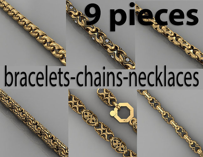 bracelets-chains-necklaces 3D Model Collection | CGTrader