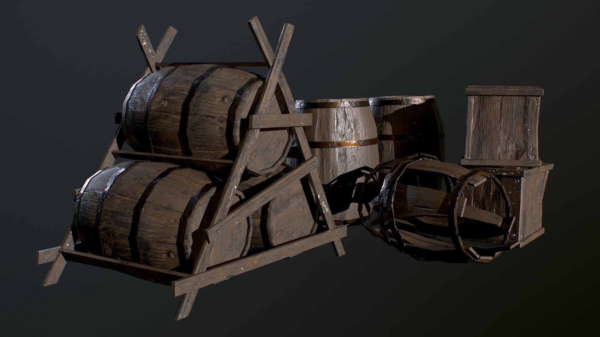 3D model Medieval Small Props Pack Low-poly VR / AR / low-poly | CGTrader