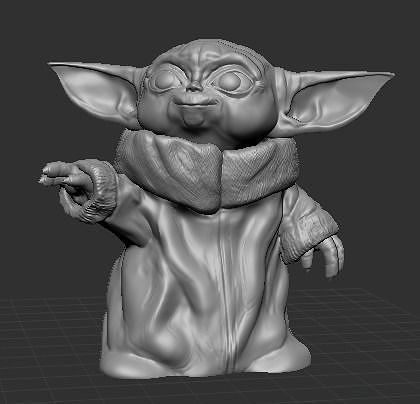 Baby Yoda Smiling free 3D model 3D printable | CGTrader