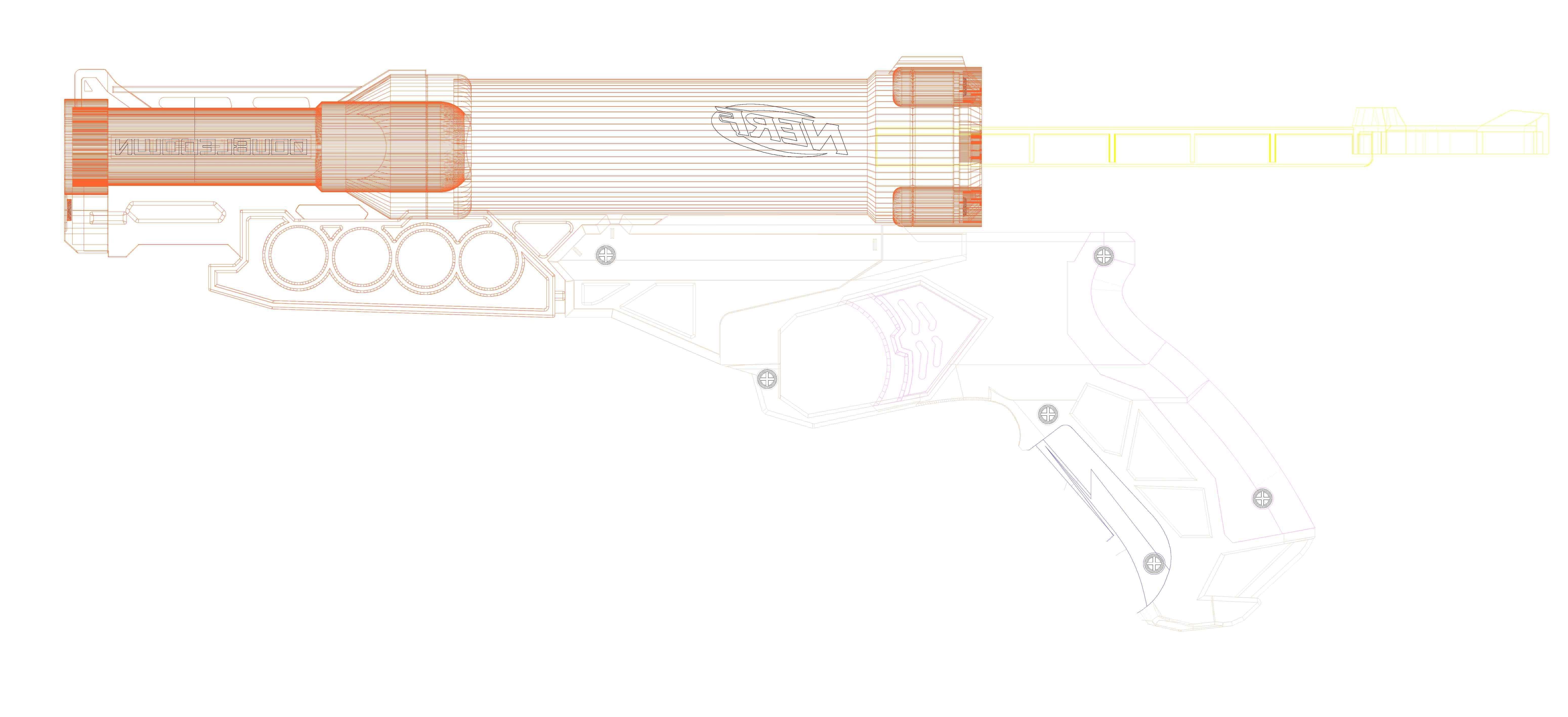 Nerf Doubledown 3D model | CGTrader