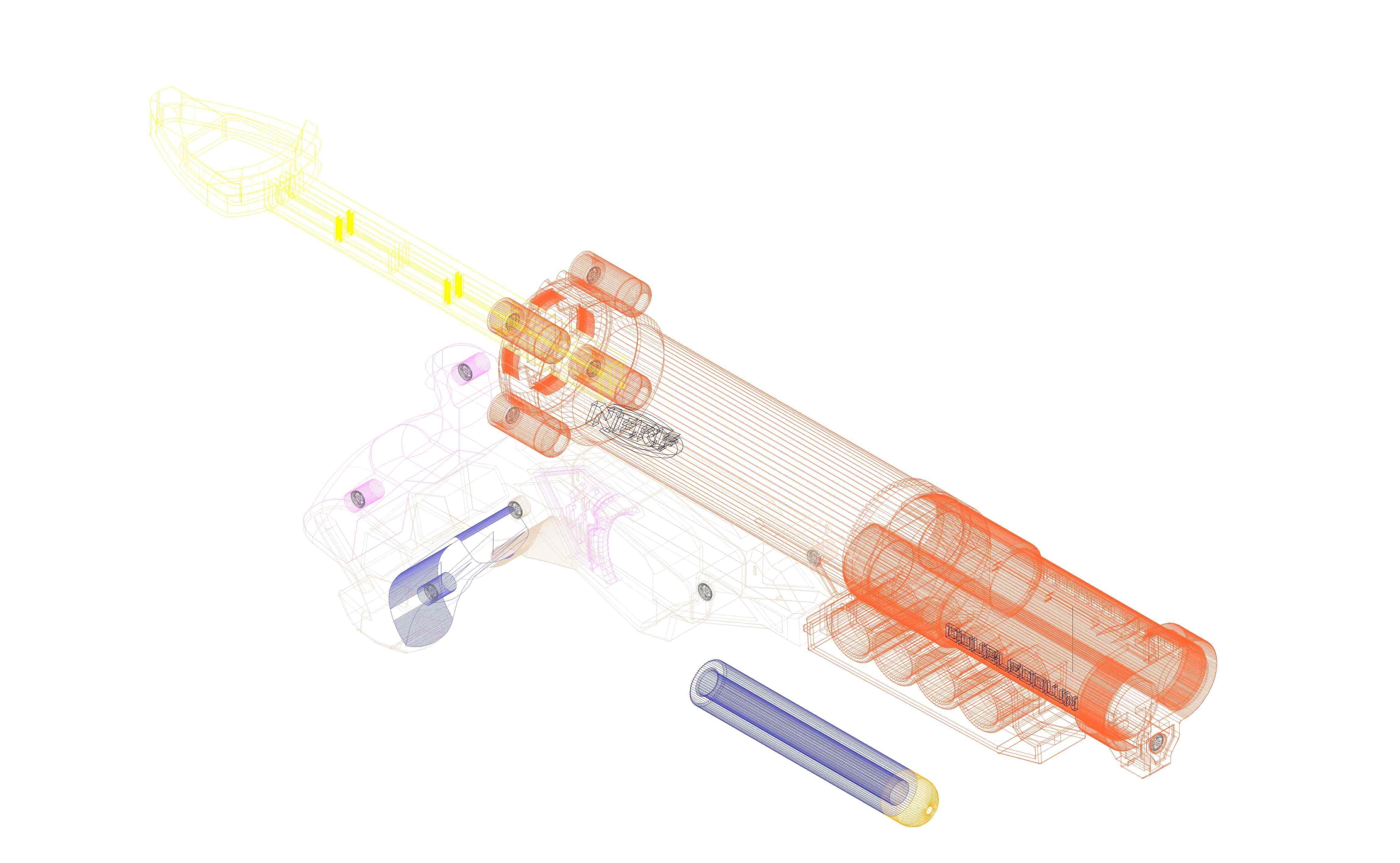 Nerf Doubledown 3D model | CGTrader