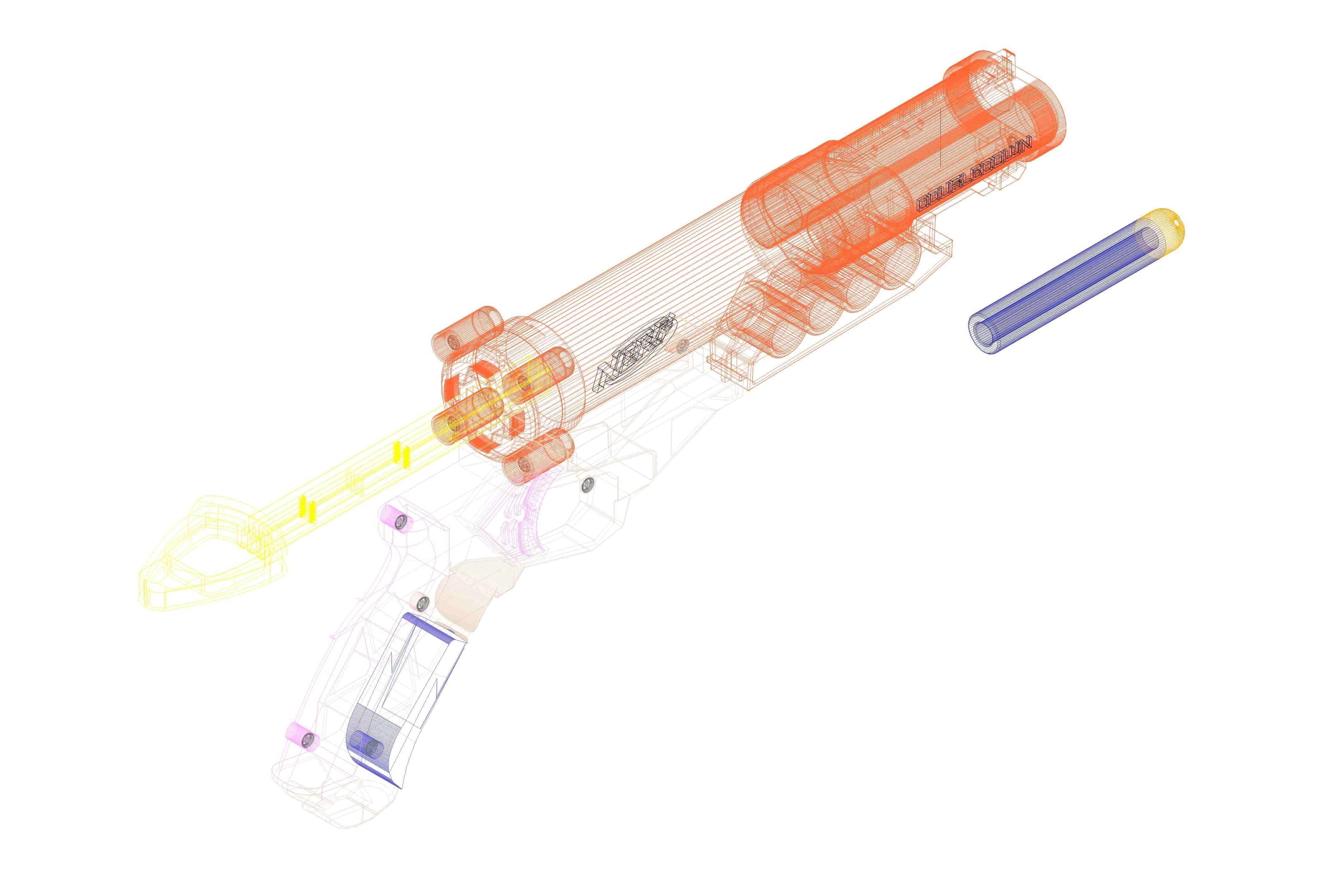 Nerf Doubledown 3D model | CGTrader