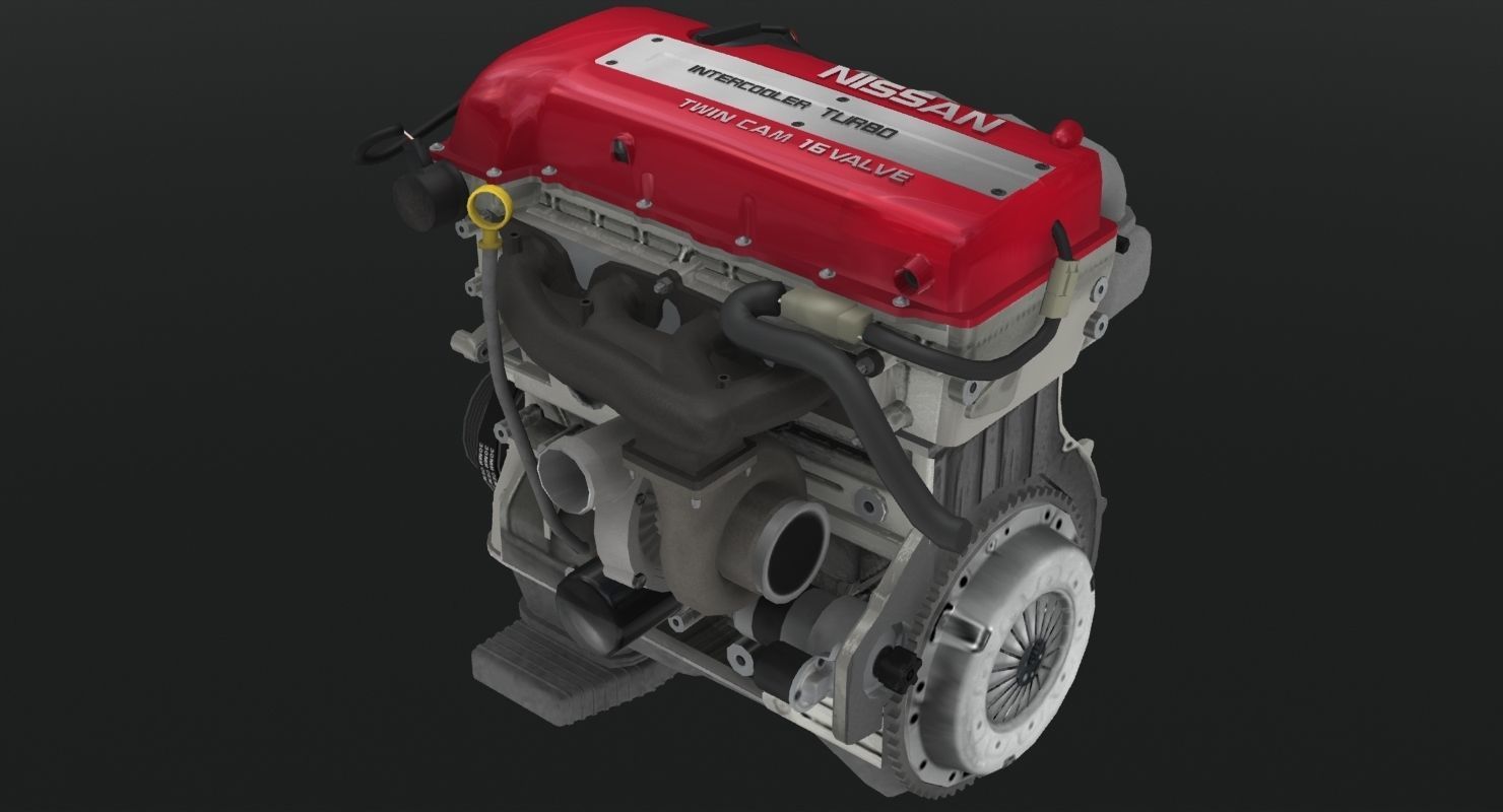 3D model Nissan SR20DET Red Top engine VR / AR / low-poly | CGTrader