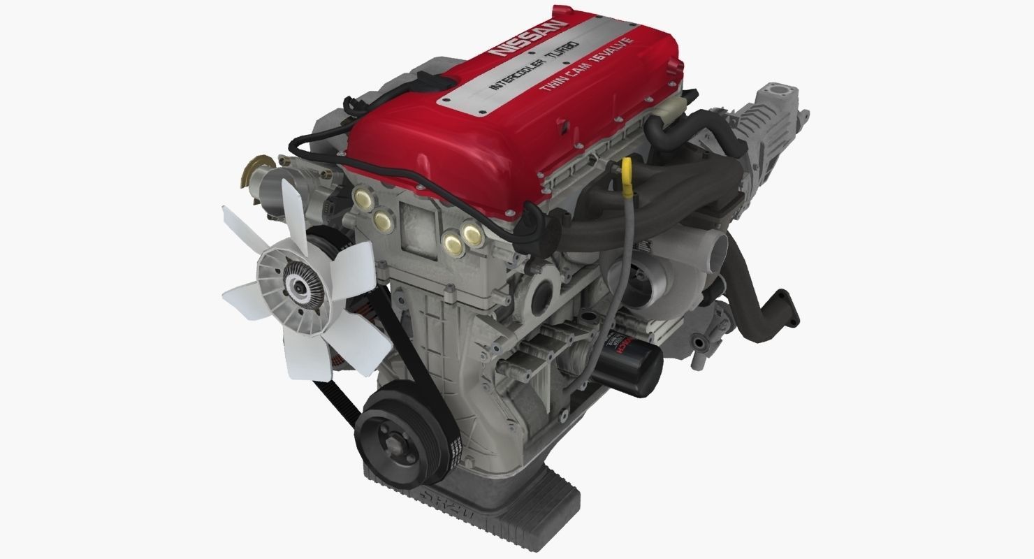 3D model Nissan SR20DET Red Top engine VR / AR / low-poly | CGTrader