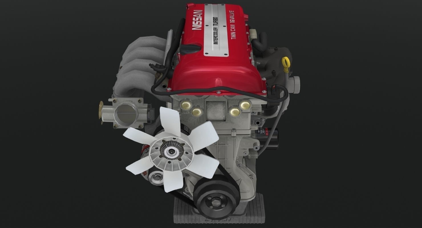 3D model Nissan SR20DET Red Top engine VR / AR / low-poly | CGTrader