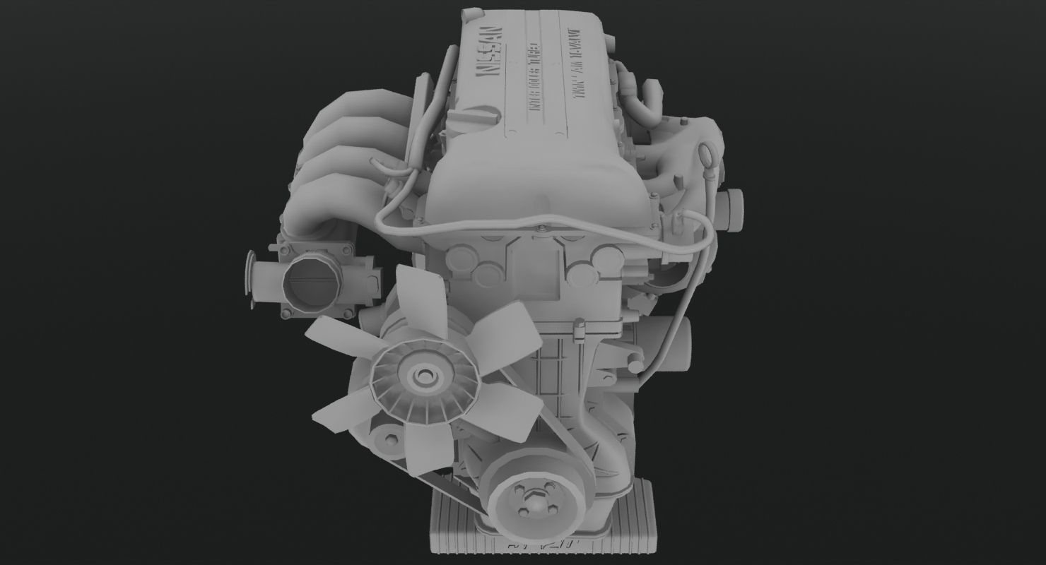 3D model Nissan SR20DET Red Top engine VR / AR / low-poly | CGTrader