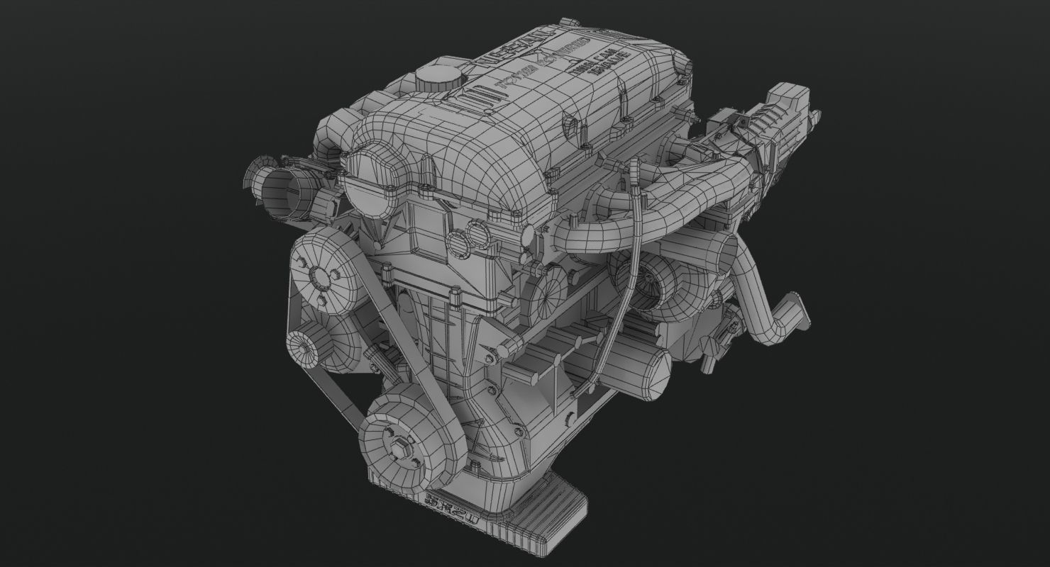 3D model TOMEI Genesis SR22G engine VR / AR / low-poly | CGTrader