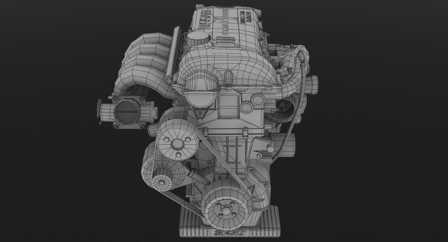 3D model TOMEI Genesis SR22G engine VR / AR / low-poly | CGTrader