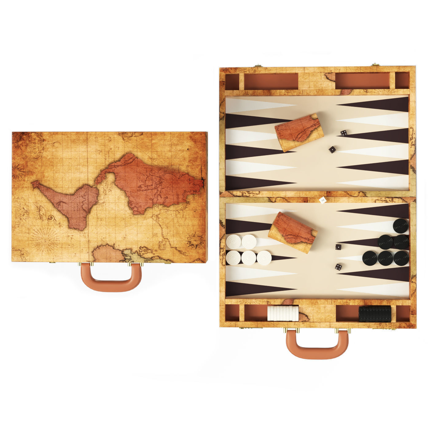 Hattrick backgammon map 3D model | CGTrader