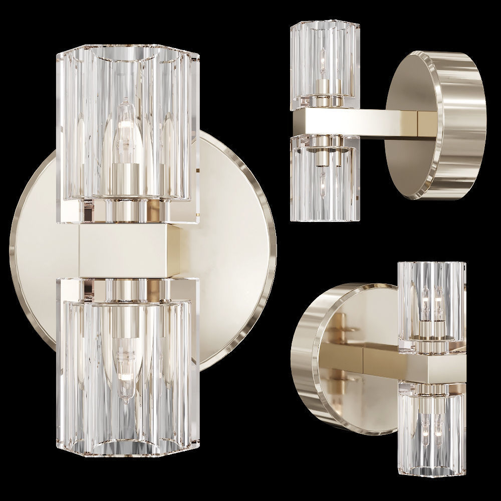 3D Restoration Hardware ARCACHON DOUBLE SCONCE