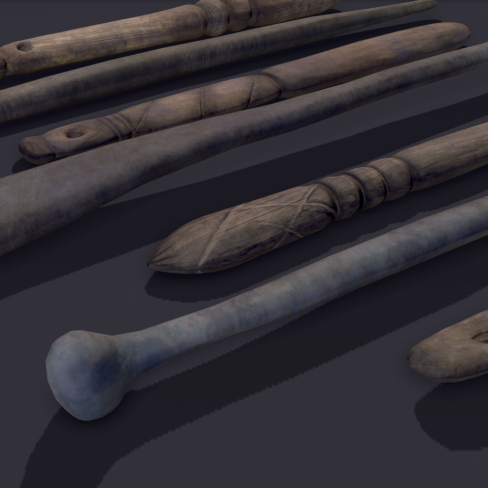 3D model Medieval Needles Makeup Pieces VR / AR / low-poly | CGTrader