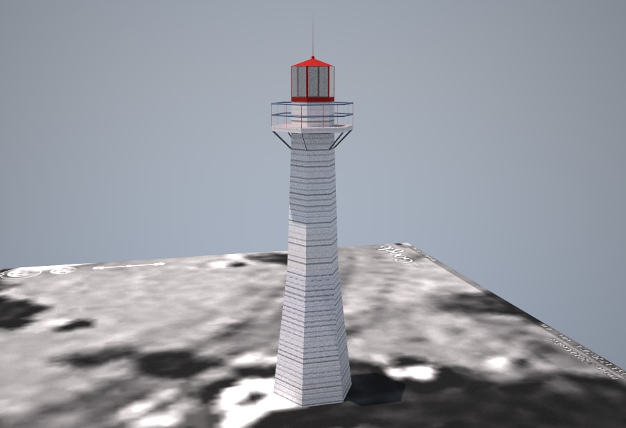 Point Cleveland Lighthouse Low poly 3D model | CGTrader