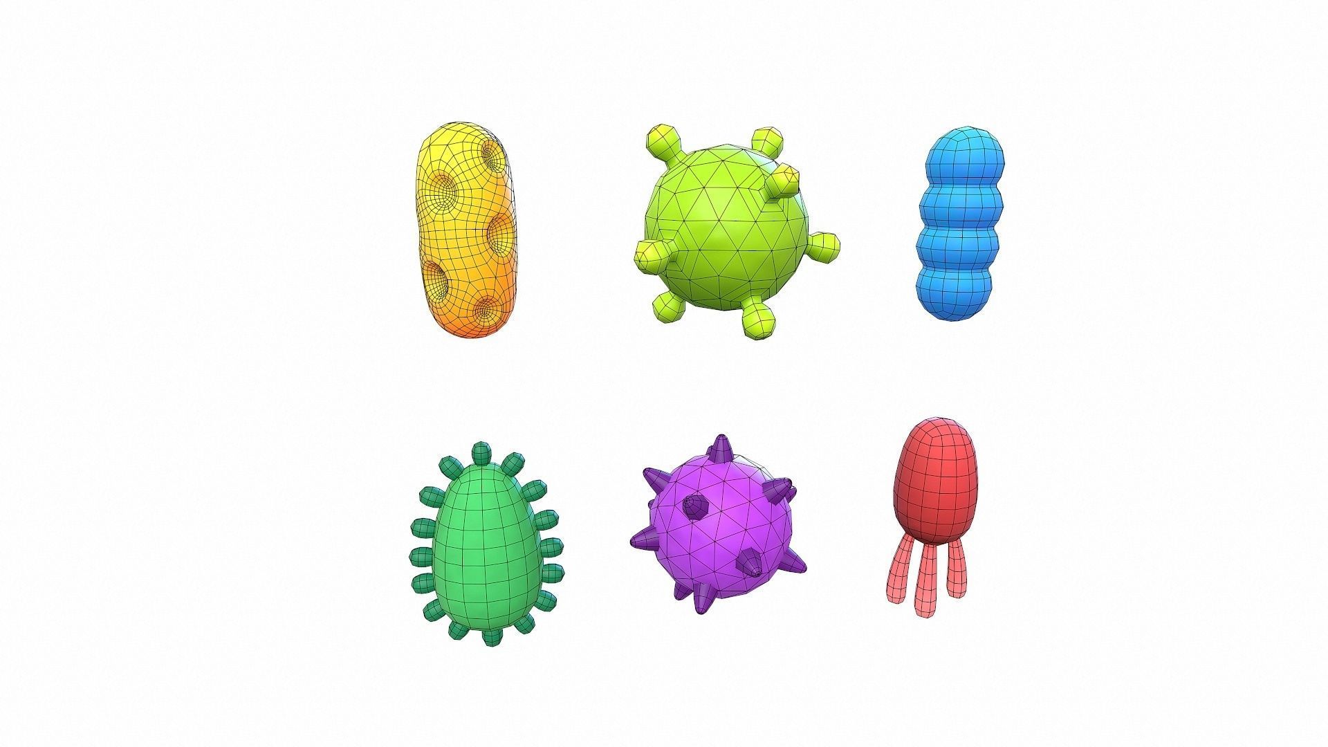 Bacteria Pack 3D model | CGTrader