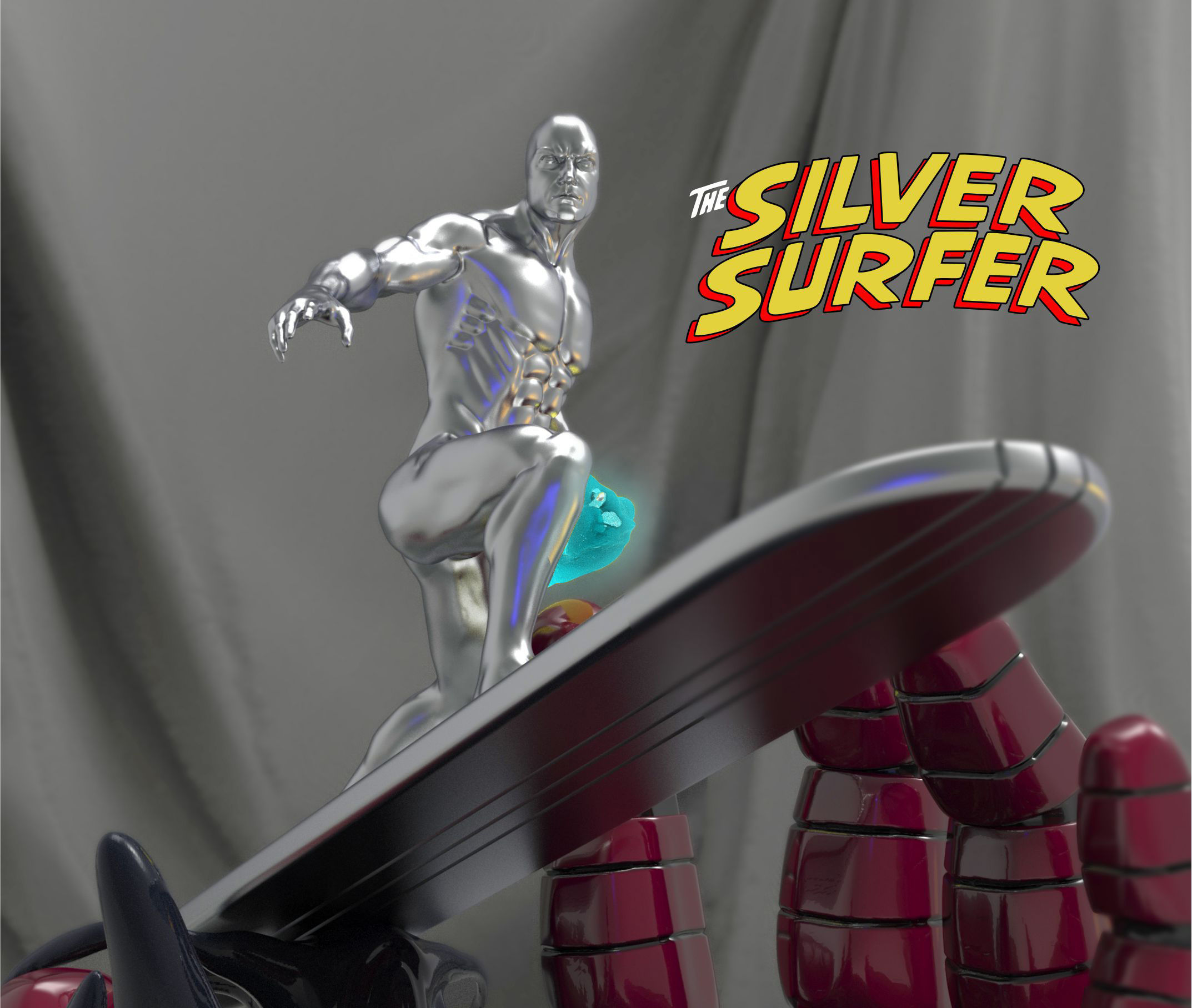 The Silver Surfer 3D model 3D printable | CGTrader
