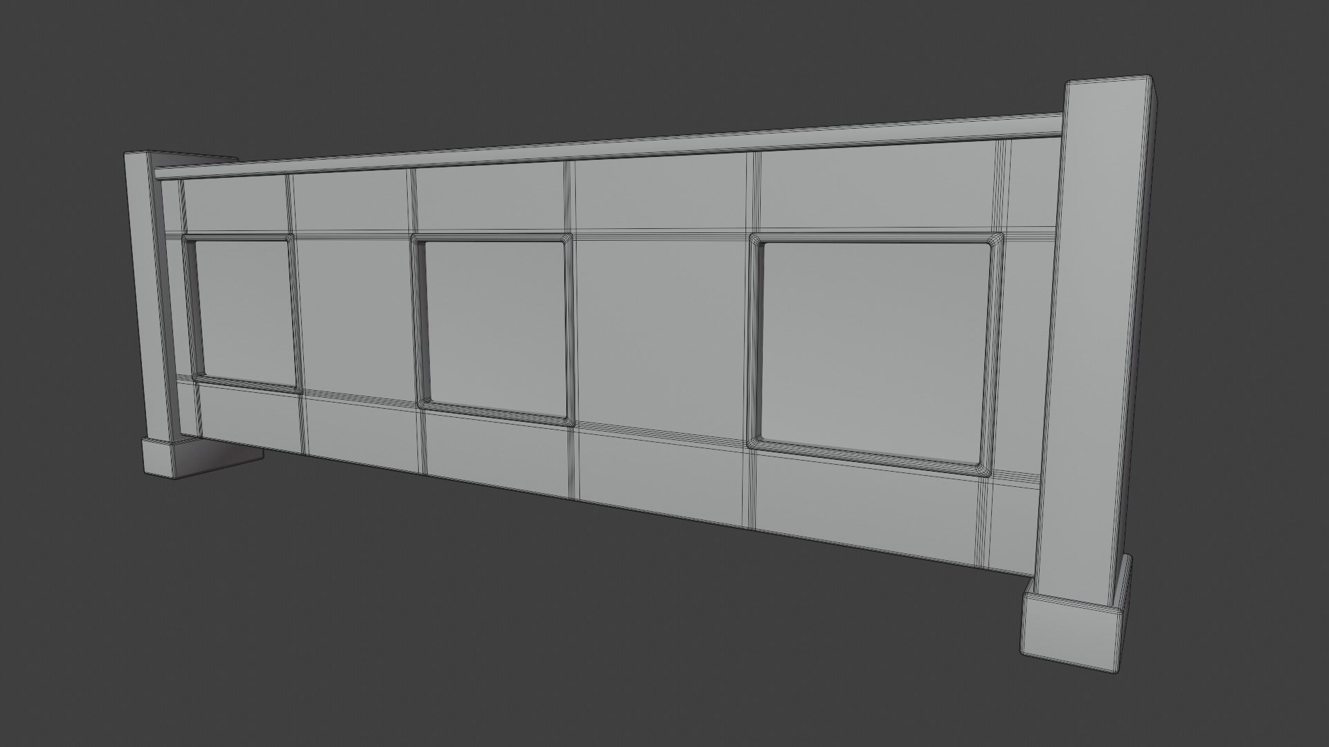 3D model Church Pew Front Screen Set VR / AR / low-poly | CGTrader