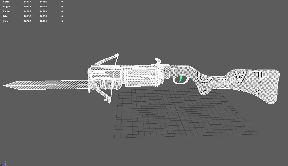 Rapid fire crossbow v04 3D model | CGTrader