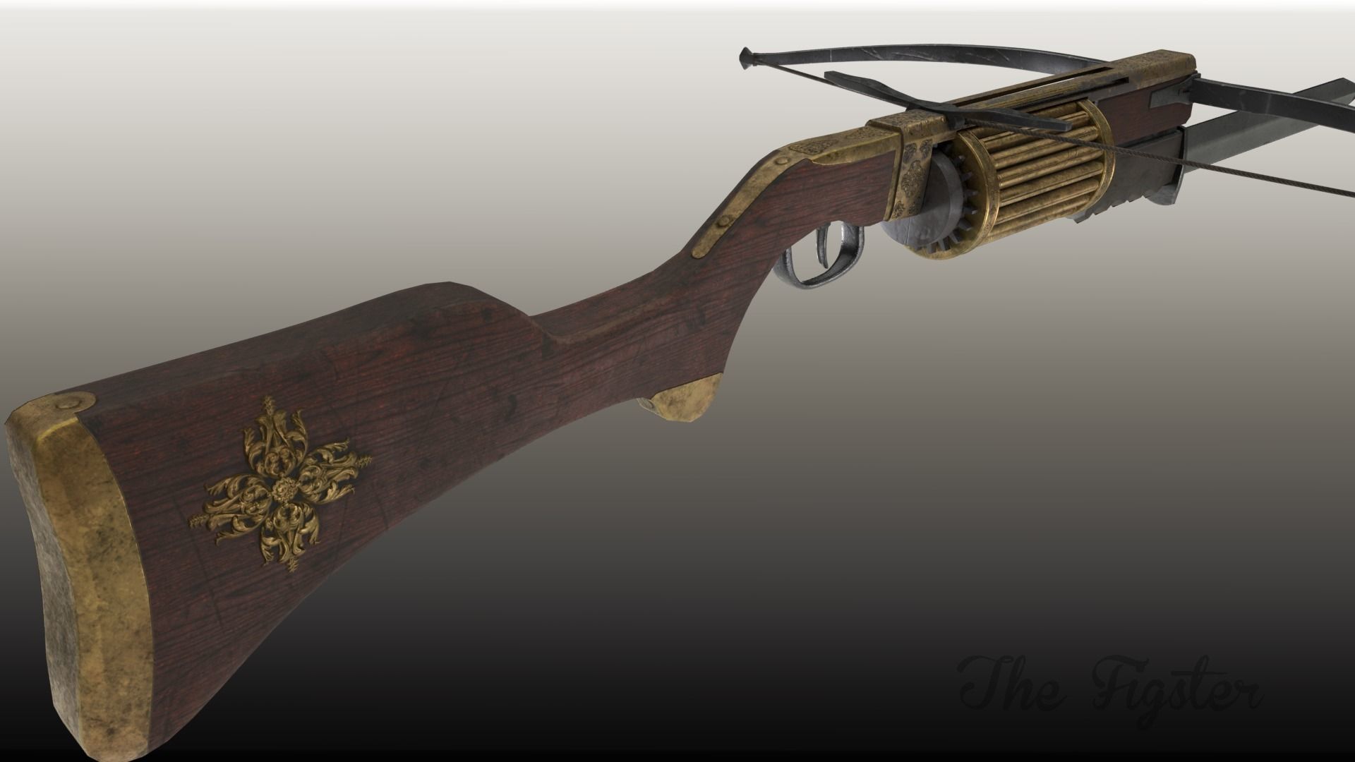 Rapid fire crossbow v04 3D model | CGTrader