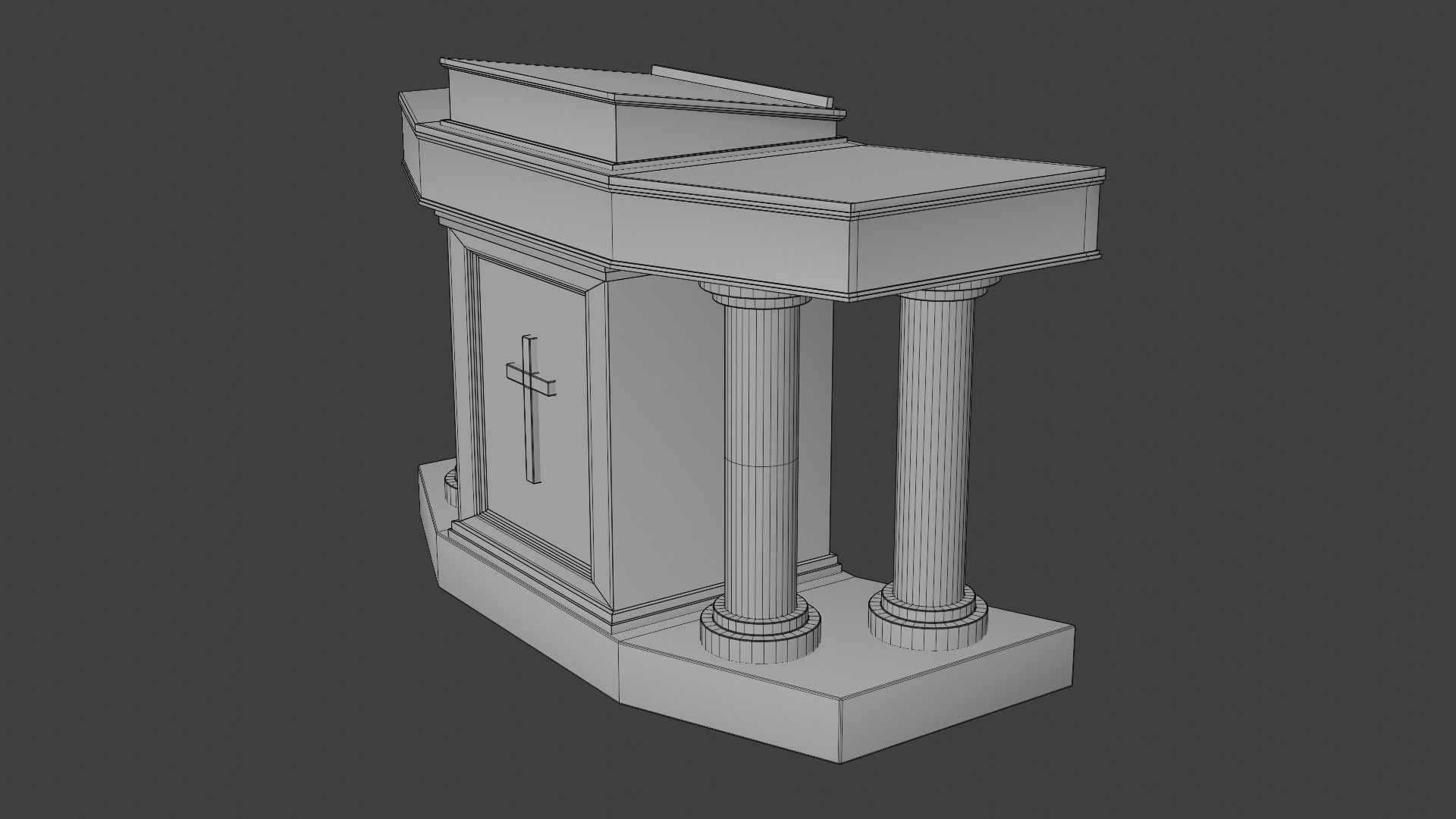 3D model Church Podium Set VR / AR / low-poly | CGTrader