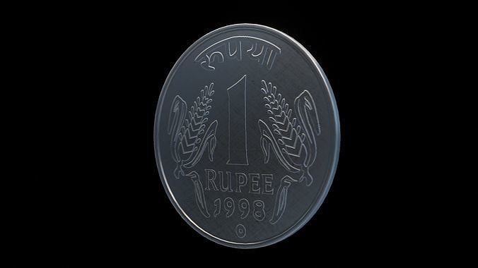 3D model Indian One Rupee Coin VR / AR / low-poly | CGTrader